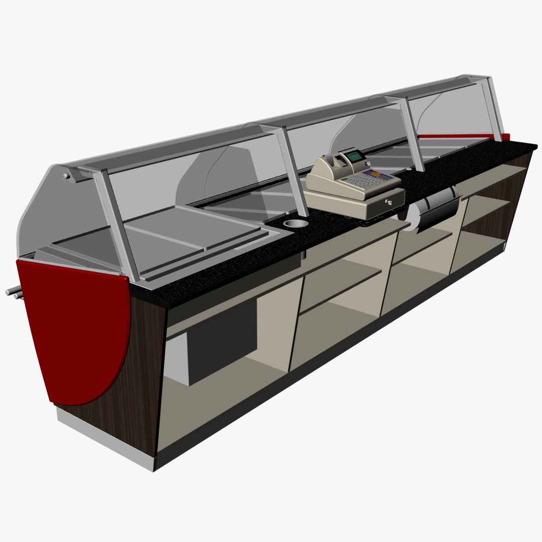 3d Model Of Bakery Counter 1
