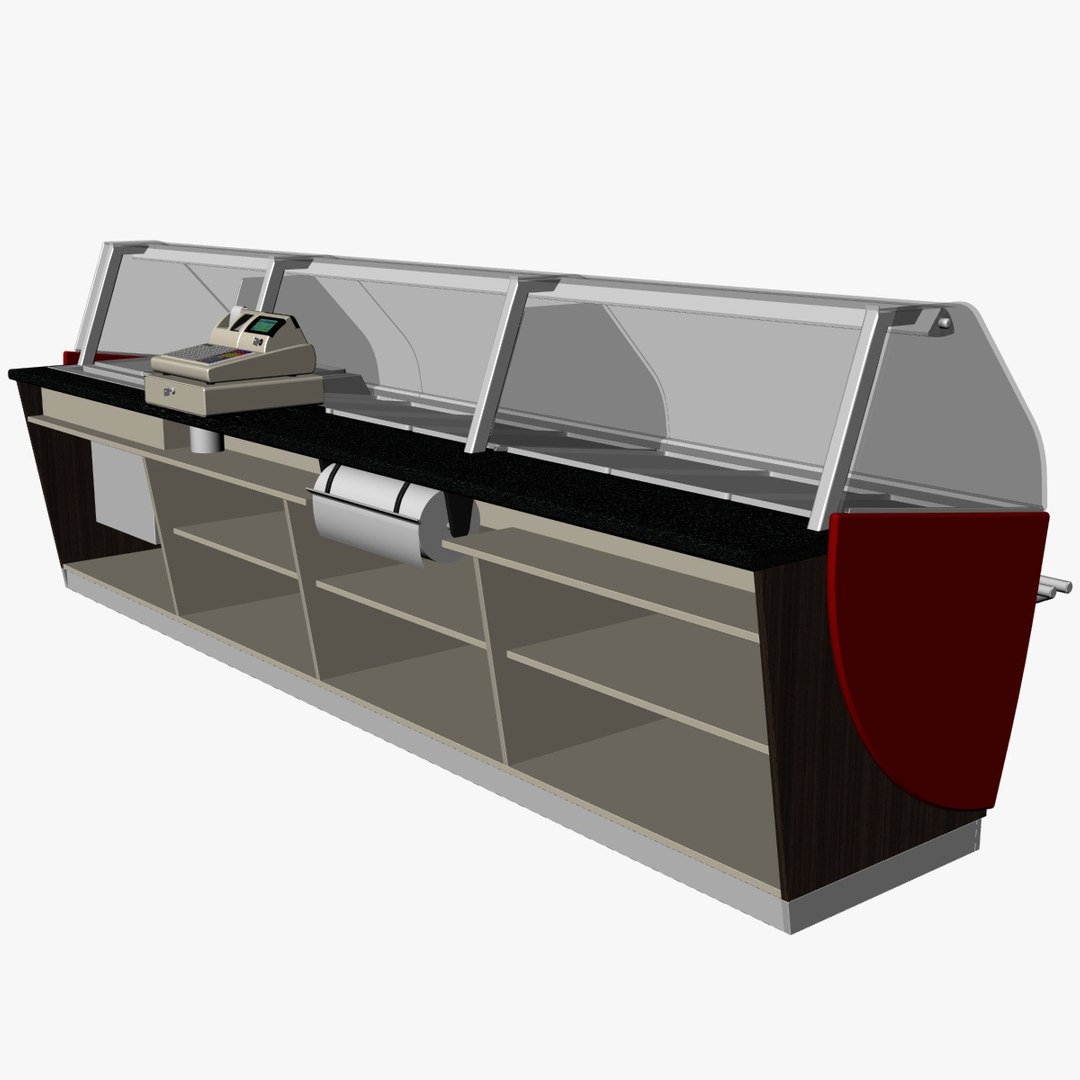 3d Model Of Bakery Counter 1