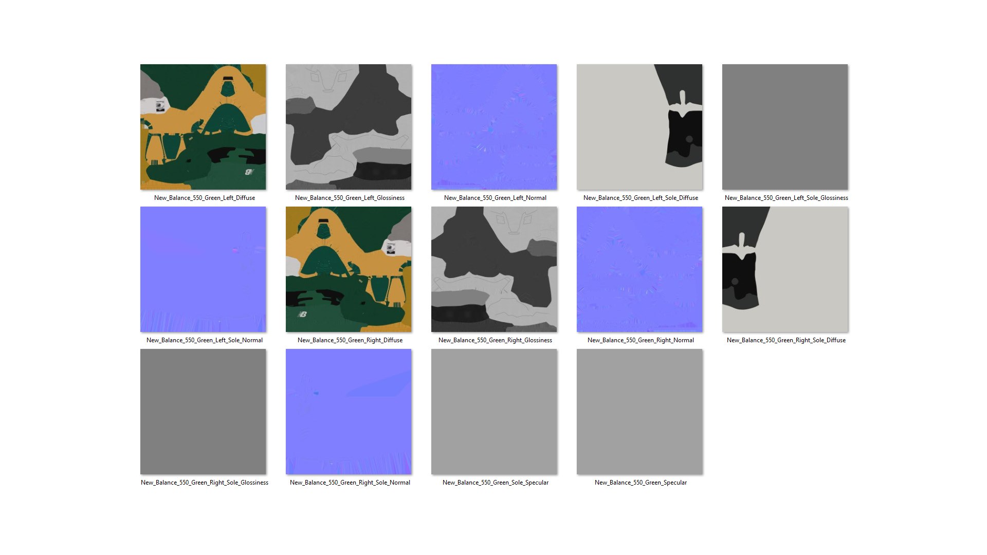 New Balance 550 Green 3D Model - TurboSquid 1975662