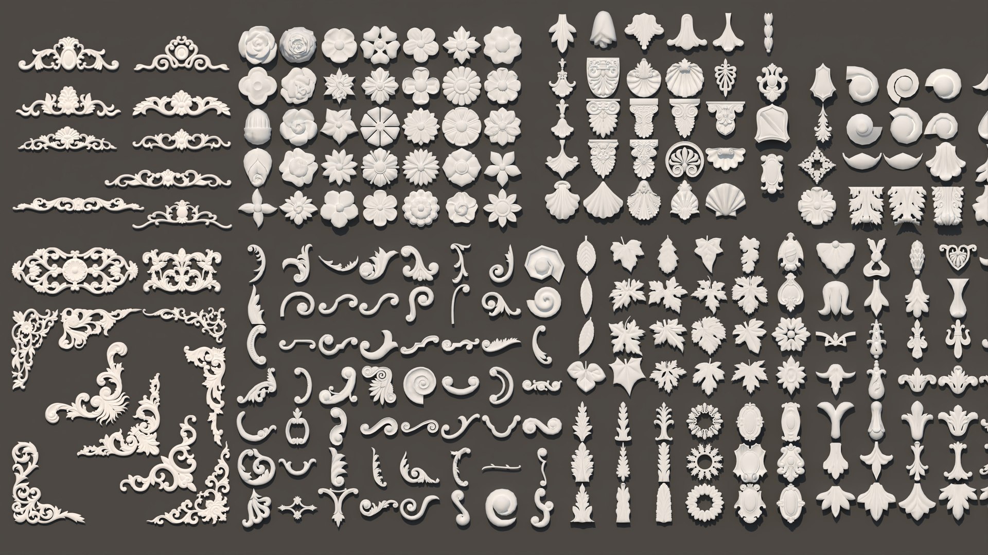 3D European Architecture Construction Carving And Carving - TurboSquid ...