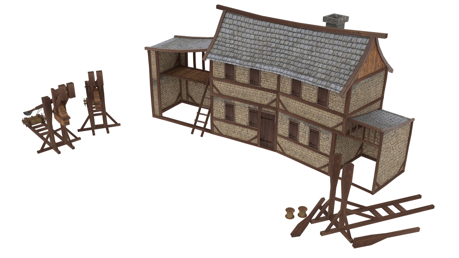 Workshop medieval 3D model - TurboSquid 1293580