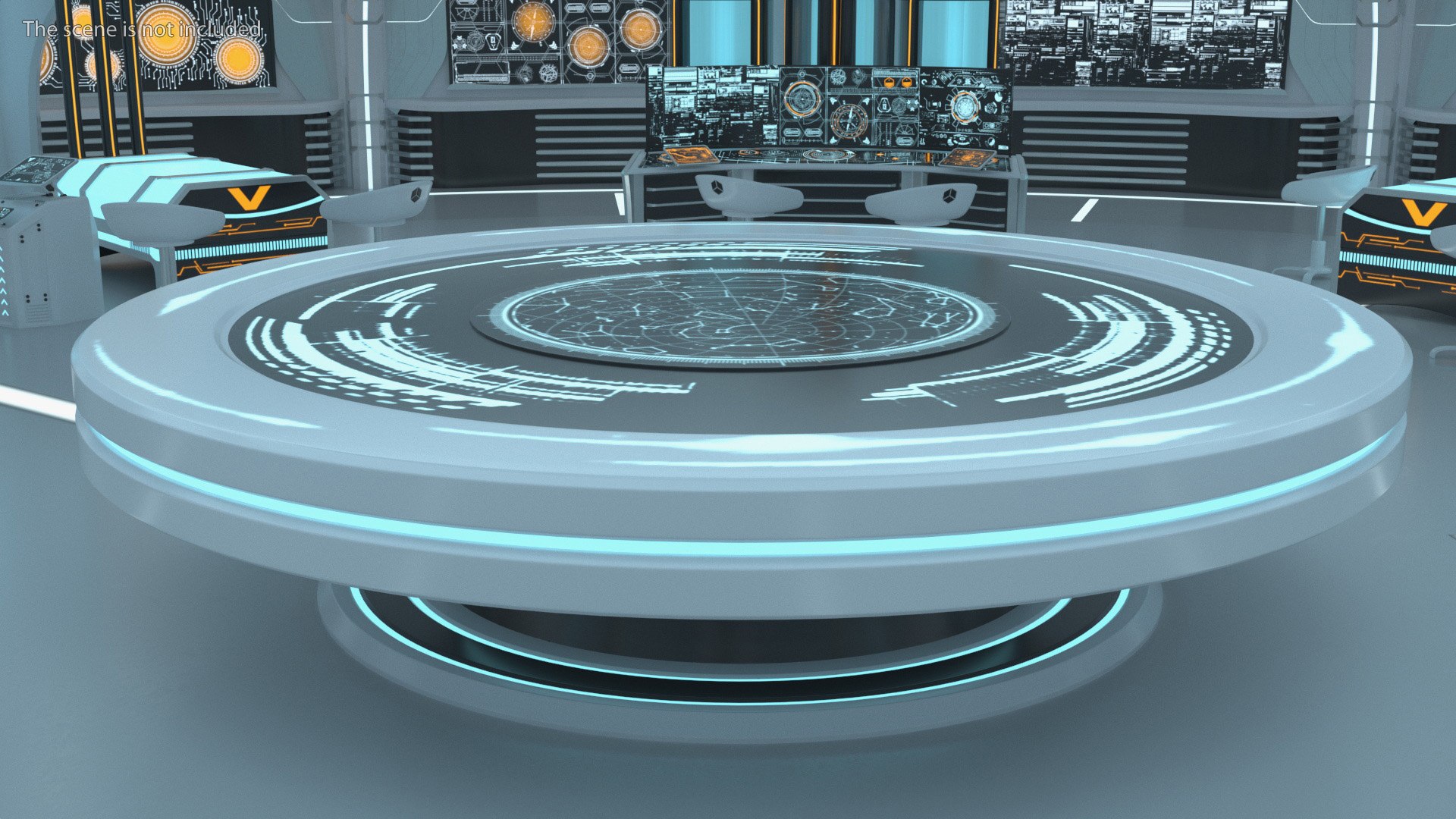 Futuristic Holographic Display Platform 3D Model - TurboSquid 2316295