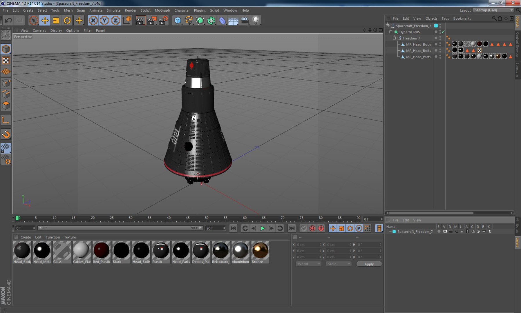 Spacecraft Freedom 7 Capsule 3D - TurboSquid 1286986