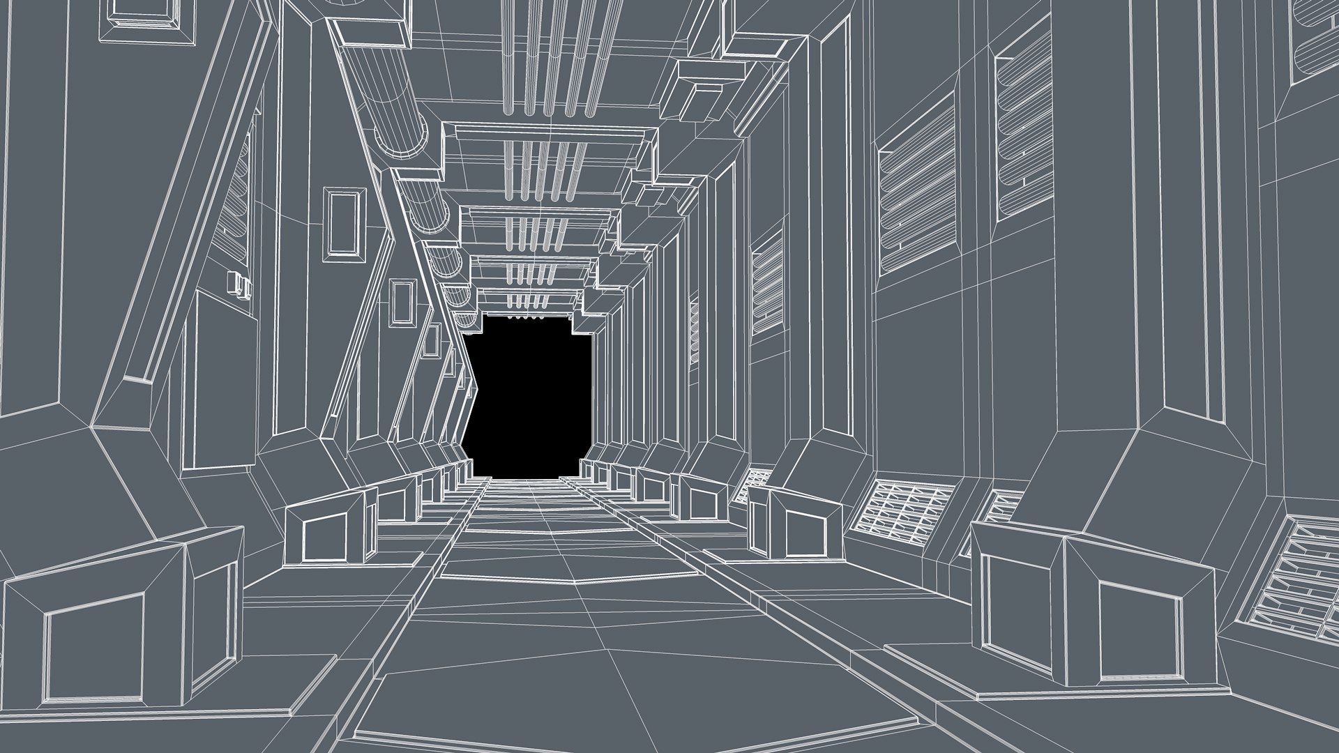 Sci Fi Hallway 3D Model - TurboSquid 2357533