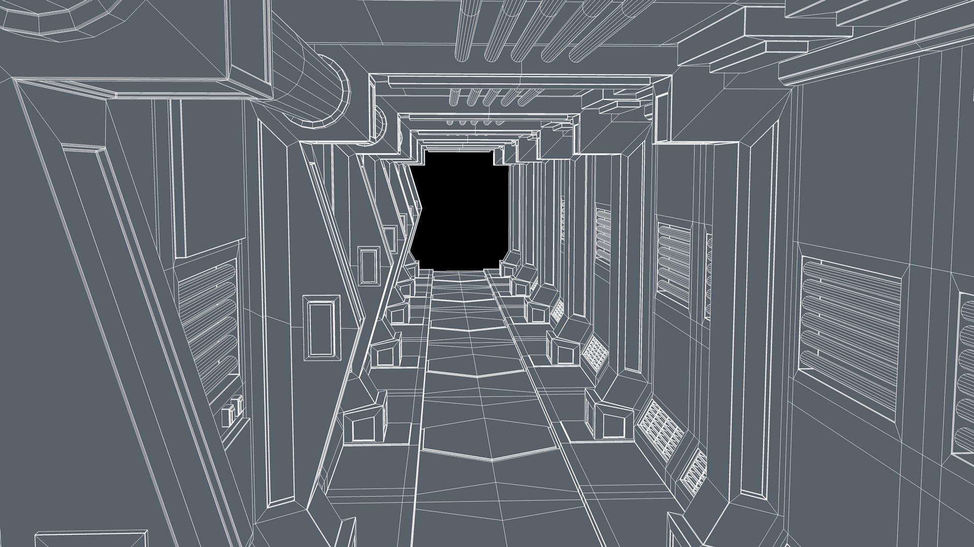 Sci Fi Hallway 3D Model - TurboSquid 2357533