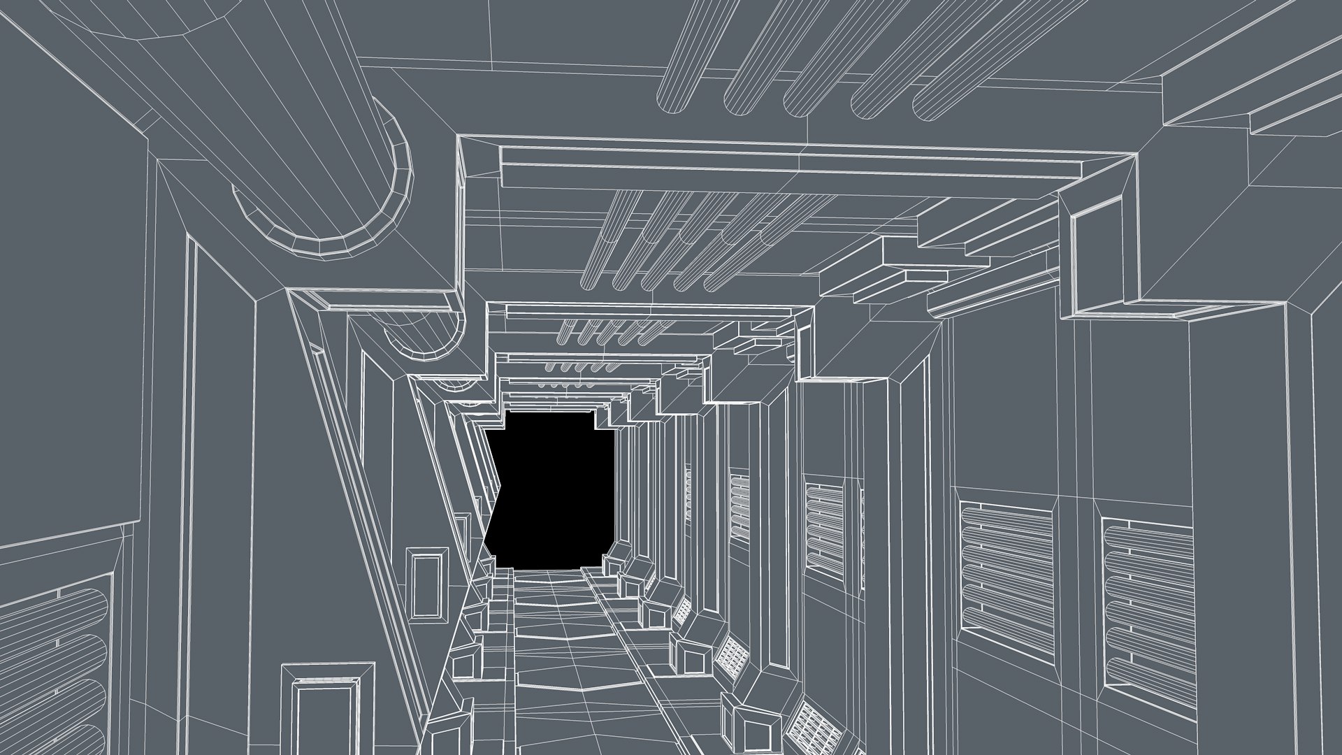 Sci Fi Hallway 3D Model - TurboSquid 2357533