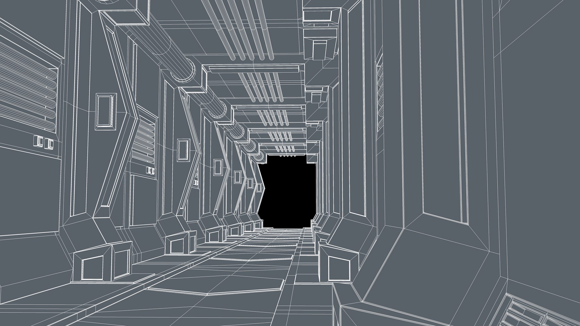 Sci Fi Hallway 3D Model - TurboSquid 2357533