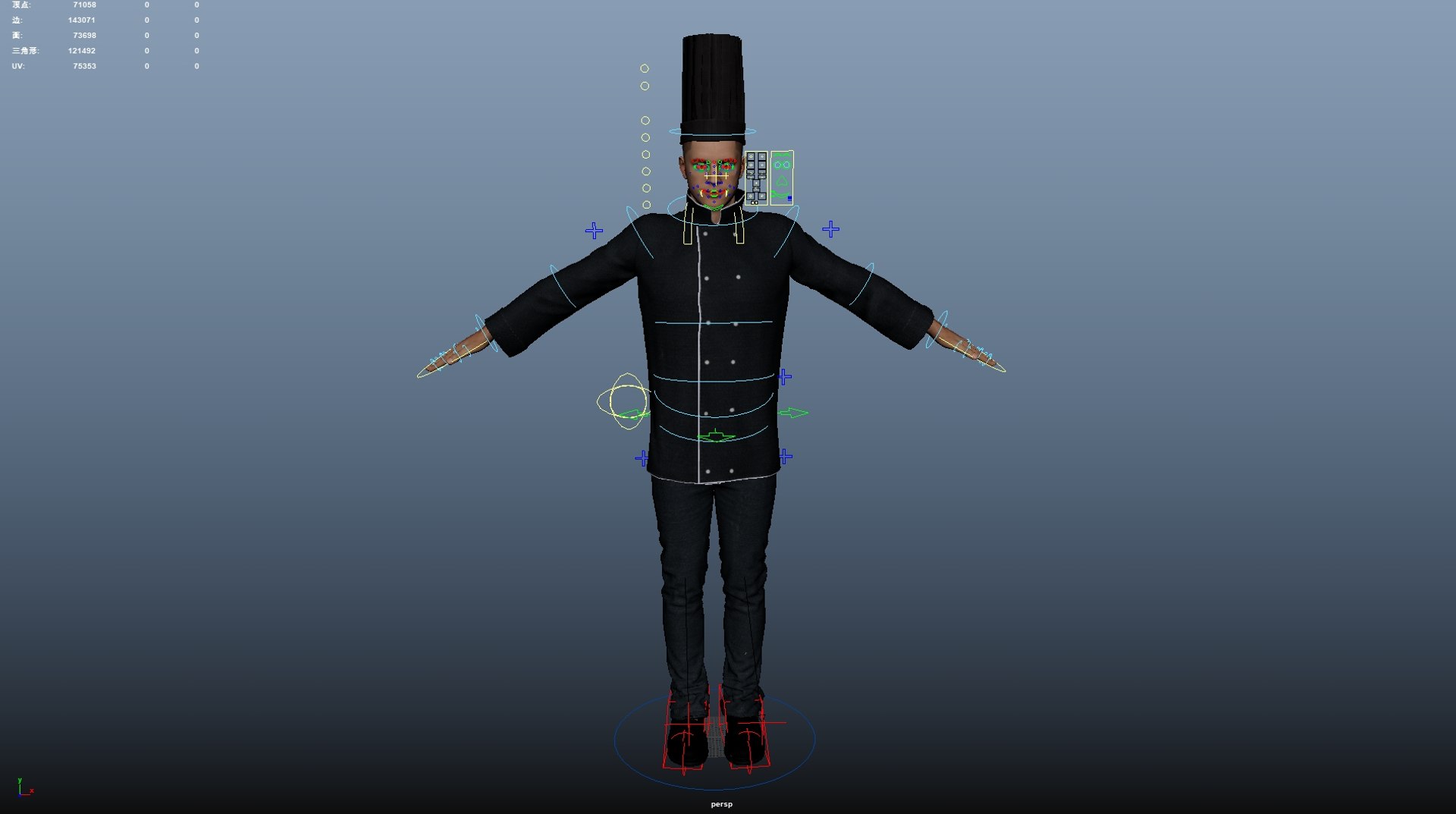 3D Model Male Chef Rigged - TurboSquid 2322831