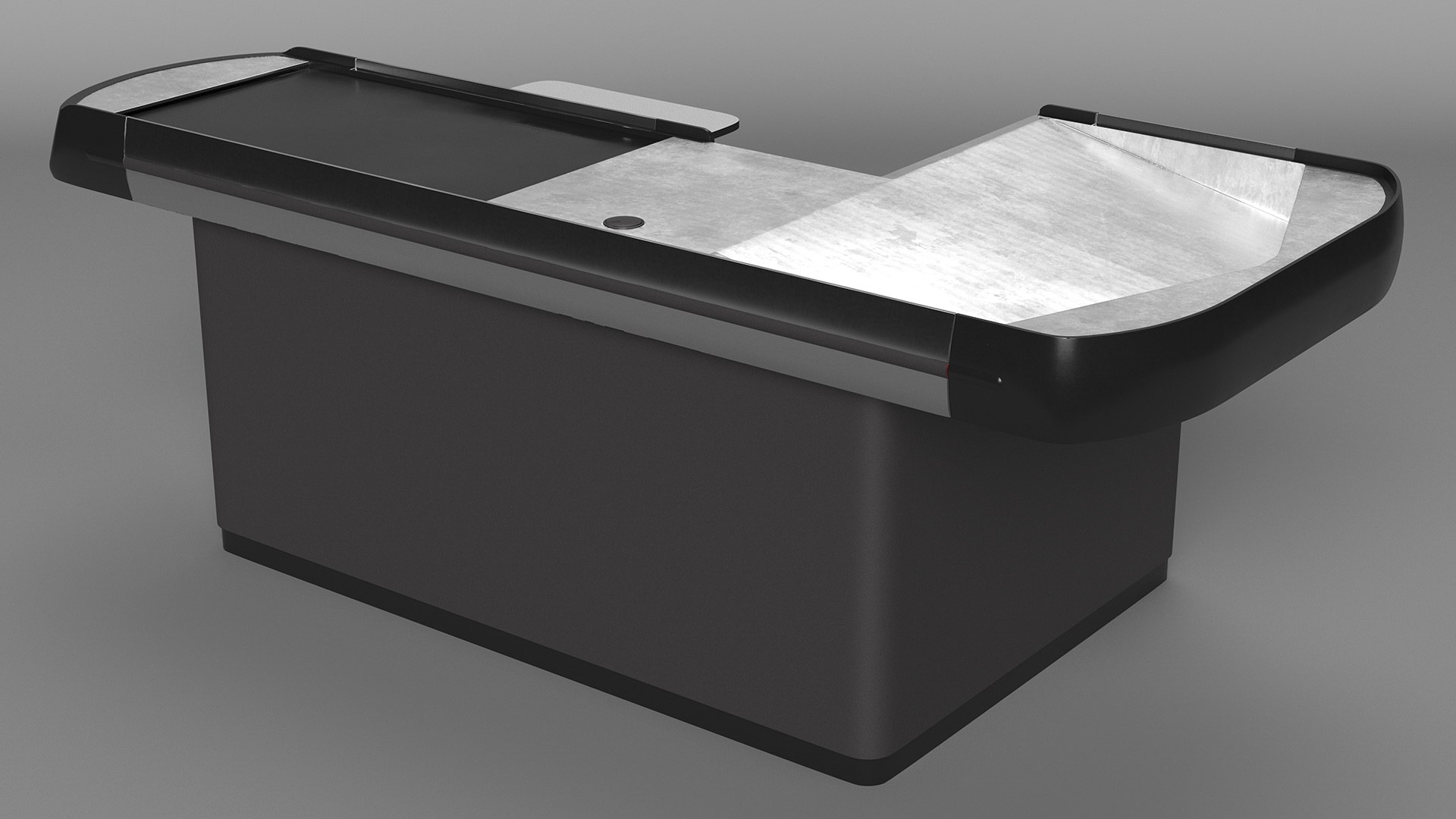 3D Large Modern Checkout Counter Grey - TurboSquid 2178969