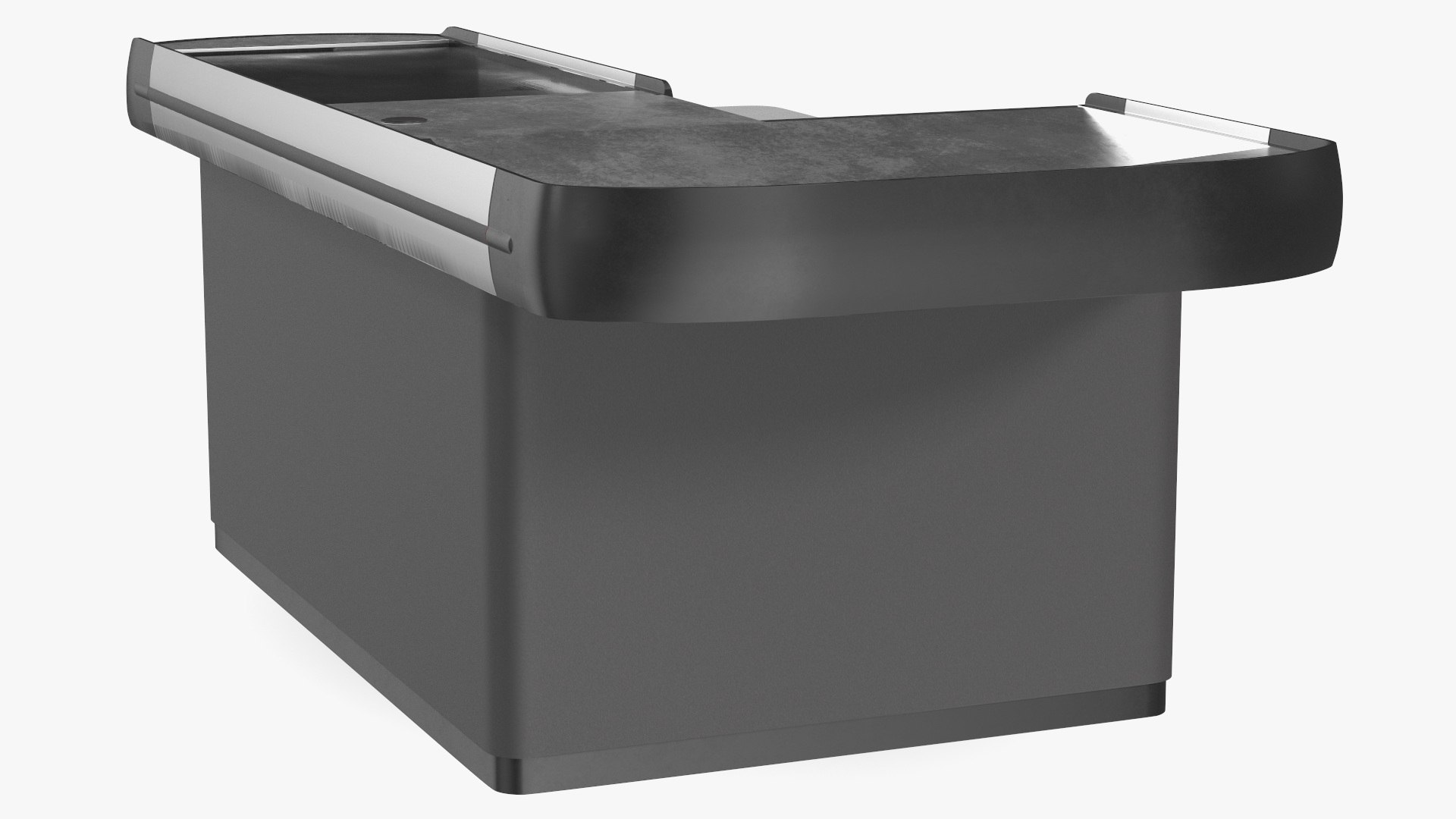 3D Large Modern Checkout Counter Grey - TurboSquid 2178969