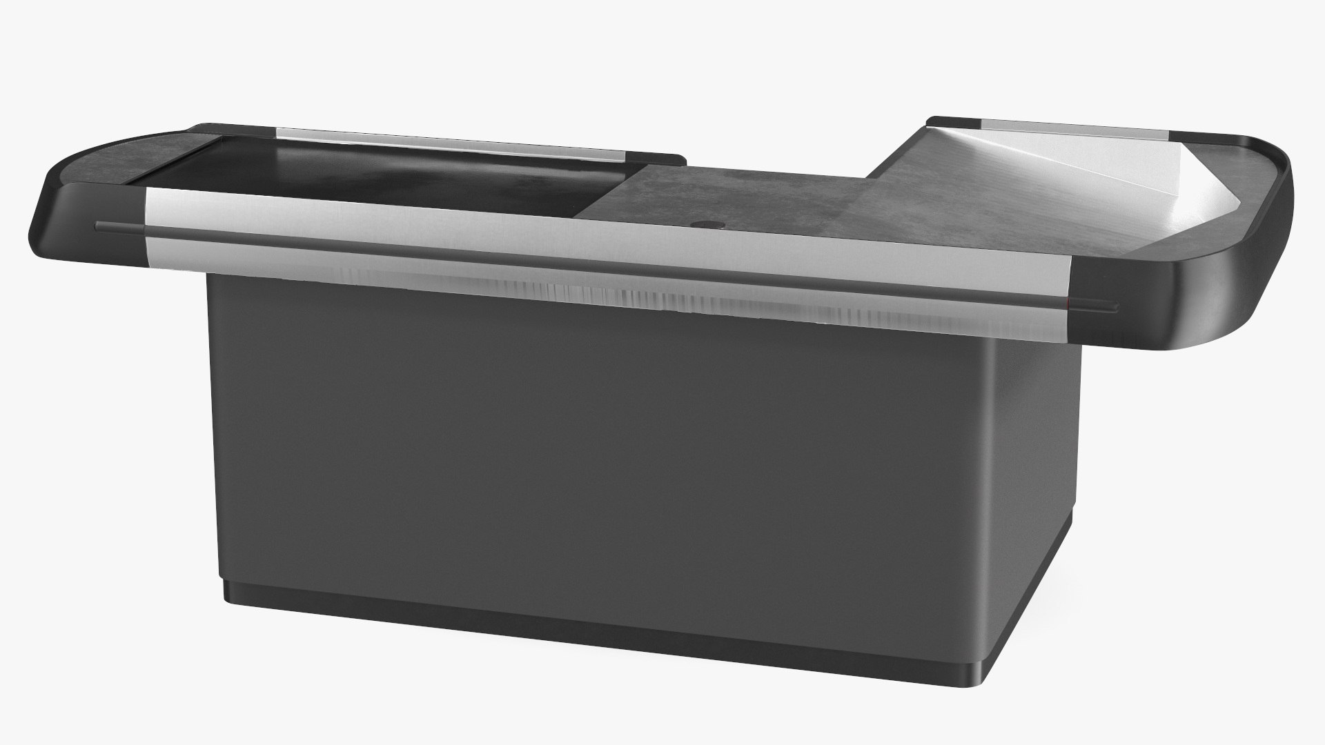 3D Large Modern Checkout Counter Grey - TurboSquid 2178969
