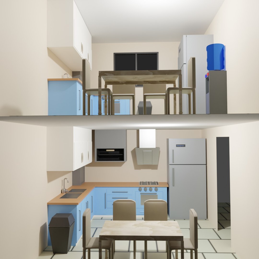 Kitchen Design Ideas Small 3D Model - TurboSquid 1931612