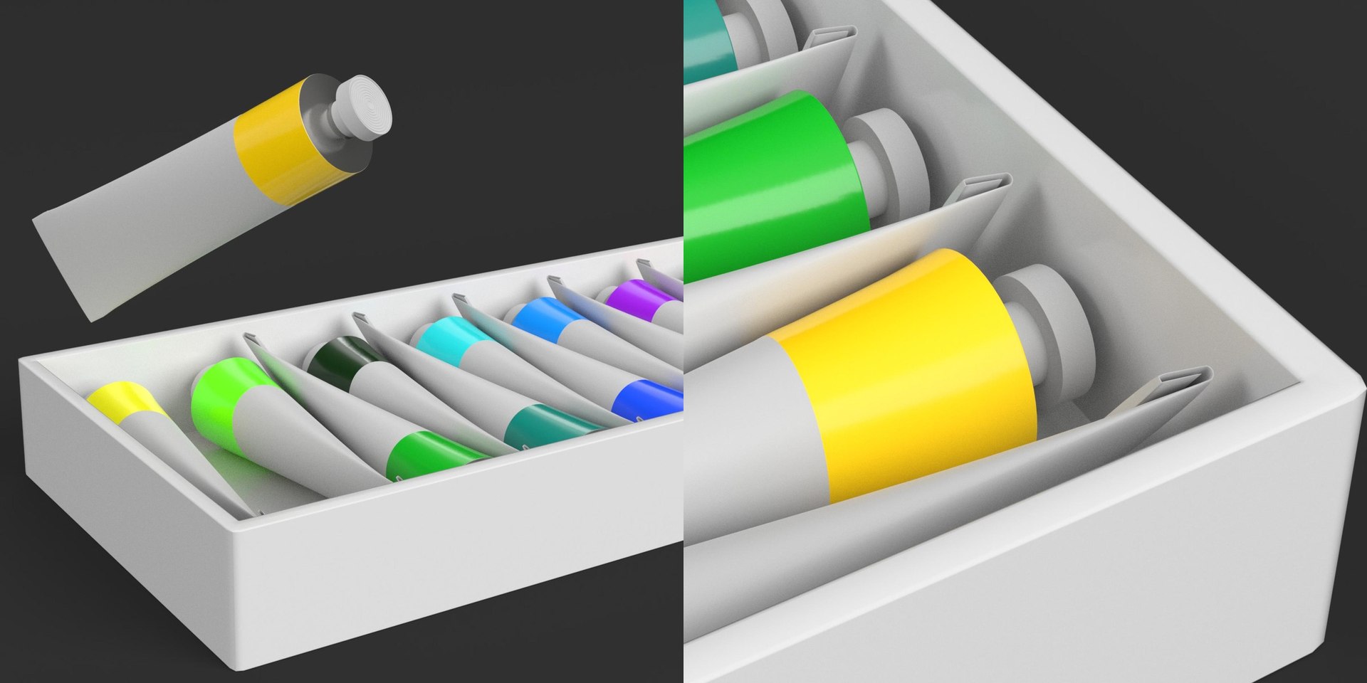 Acrylic Paint Color Set 3D Model - TurboSquid 1498434