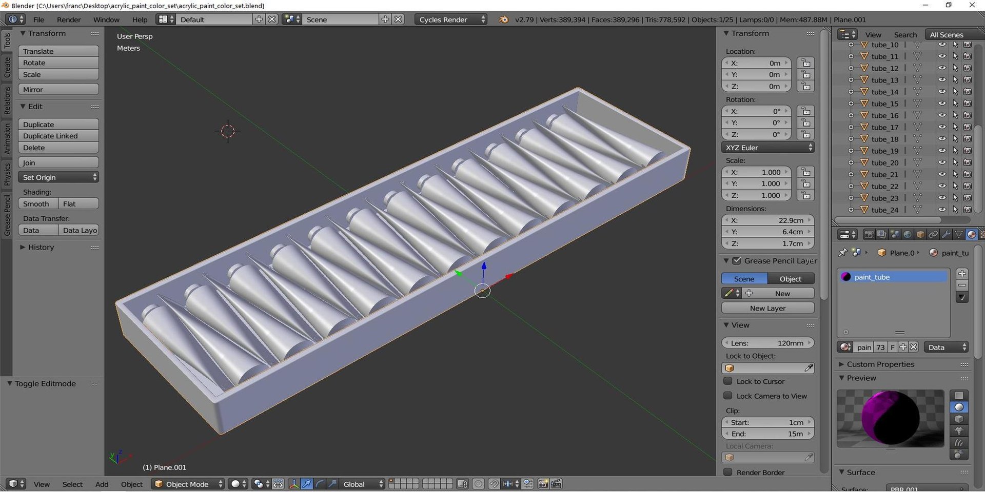 Acrylic Paint Color Set 3D Model - TurboSquid 1498434