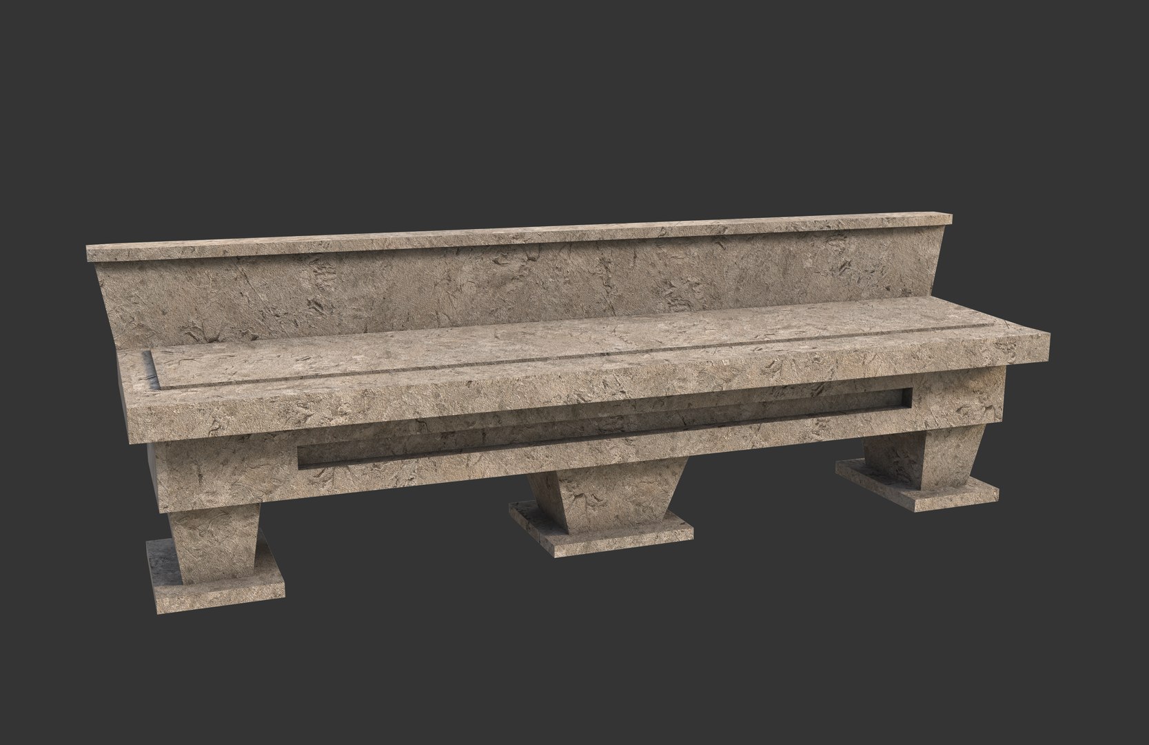 Free 3D Ancient Stone Bench - TurboSquid 2419523