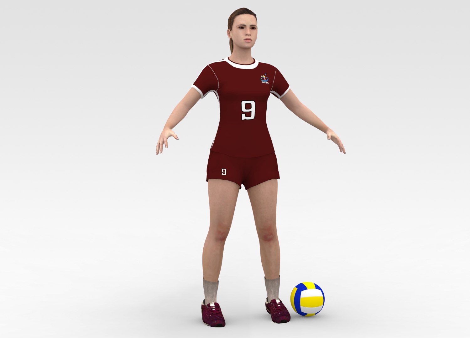 Volleyball Player Female 02 3D Model - TurboSquid 1820402