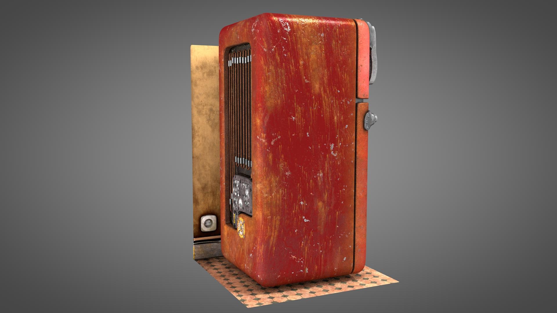 Old Worn Vintage Rusty Fridge 3D Model - TurboSquid 1727622