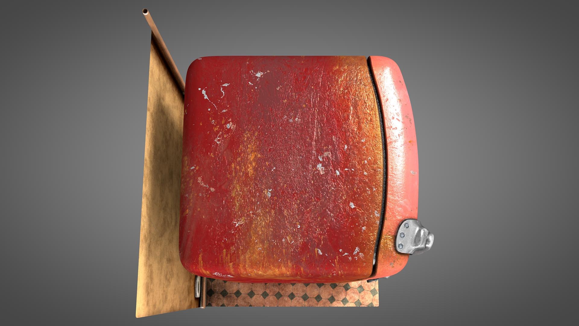 Old Worn Vintage Rusty Fridge 3D Model - TurboSquid 1727622