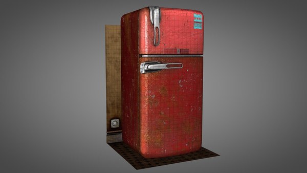 Old worn vintage rusty Fridge 3D model - TurboSquid 1727622