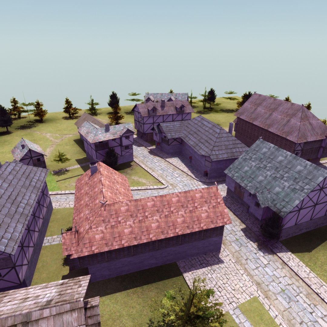 3d Medieval Village Model