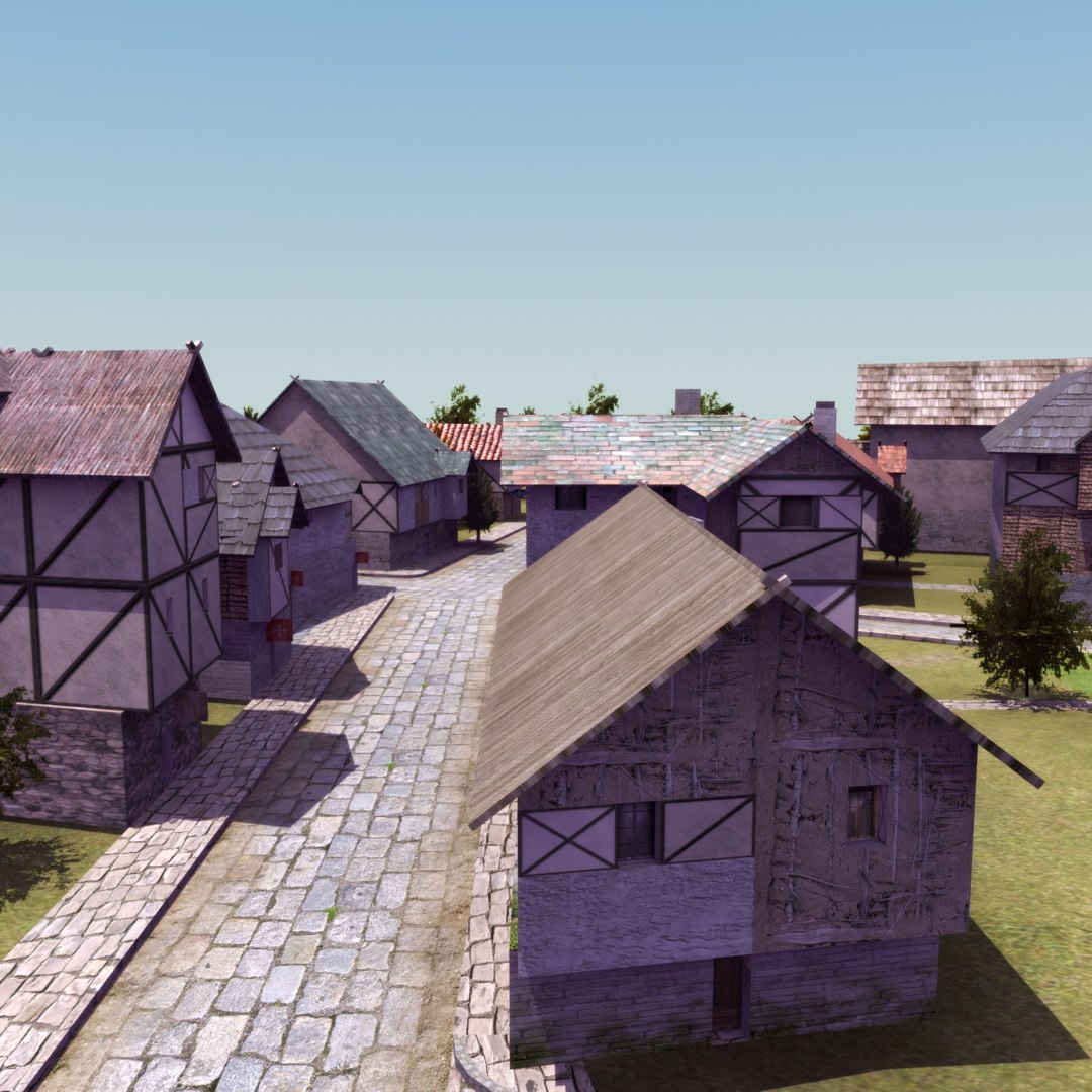 3d Medieval Village Model