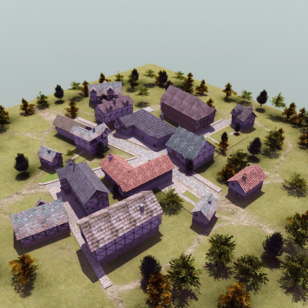 3d Medieval Village Model