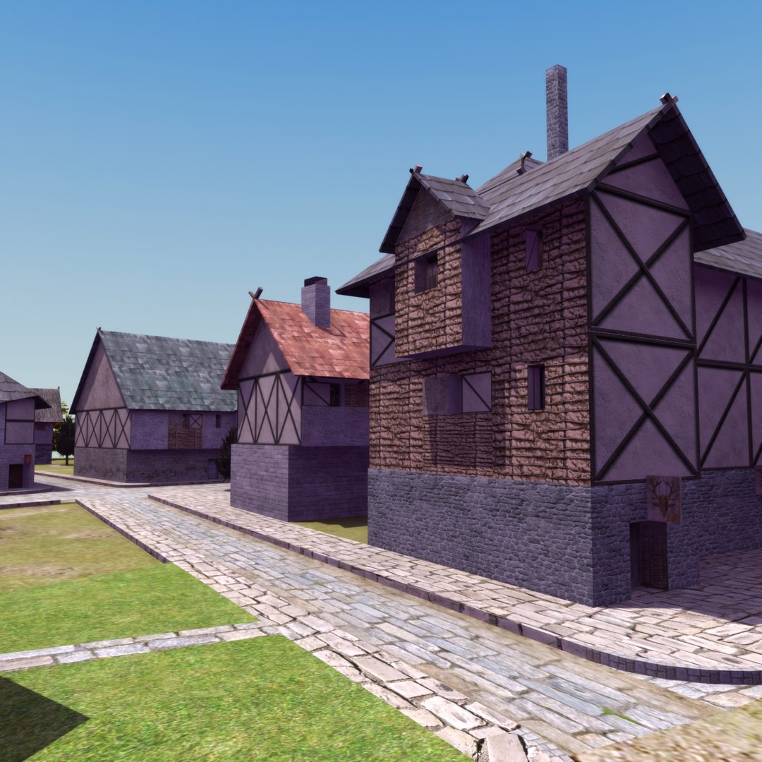 3d Medieval Village Model