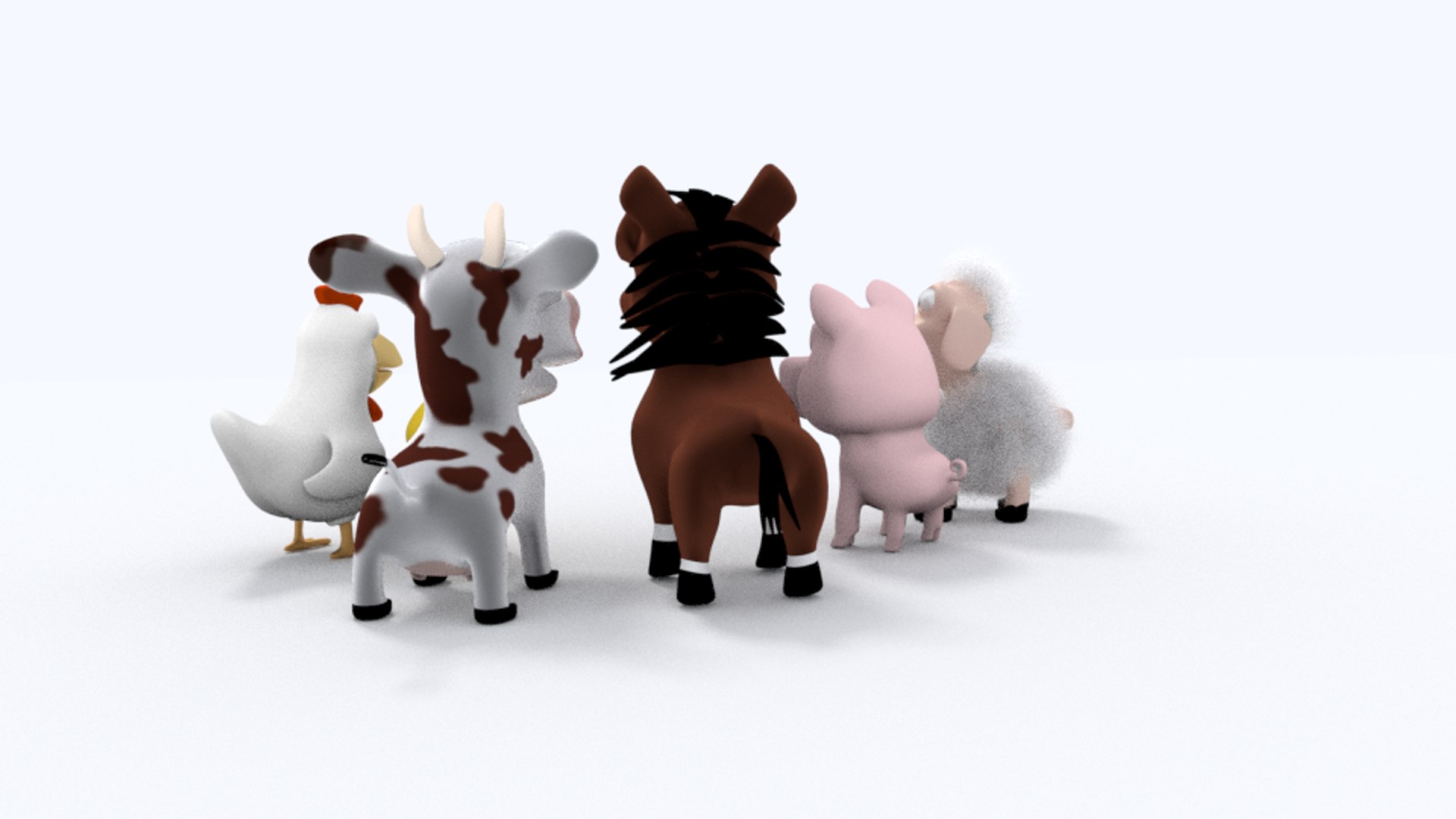 3d Farm Animals Model