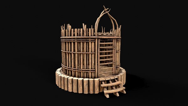 modelo 3d Jaula de madera medieval 5 - TurboSquid 2358167
