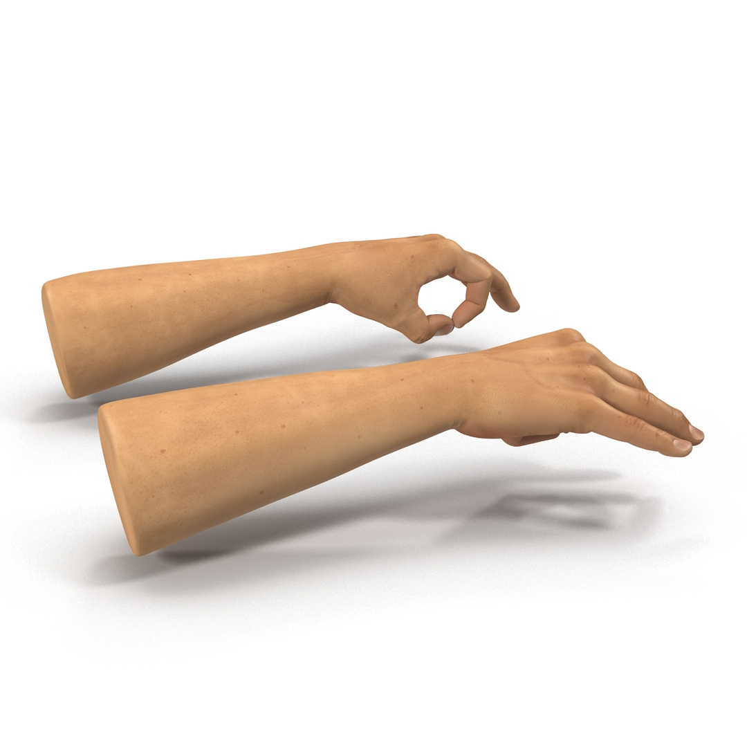 3d man hands 2 pose