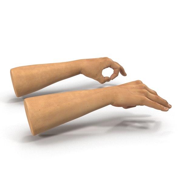 3d man hands 2 pose