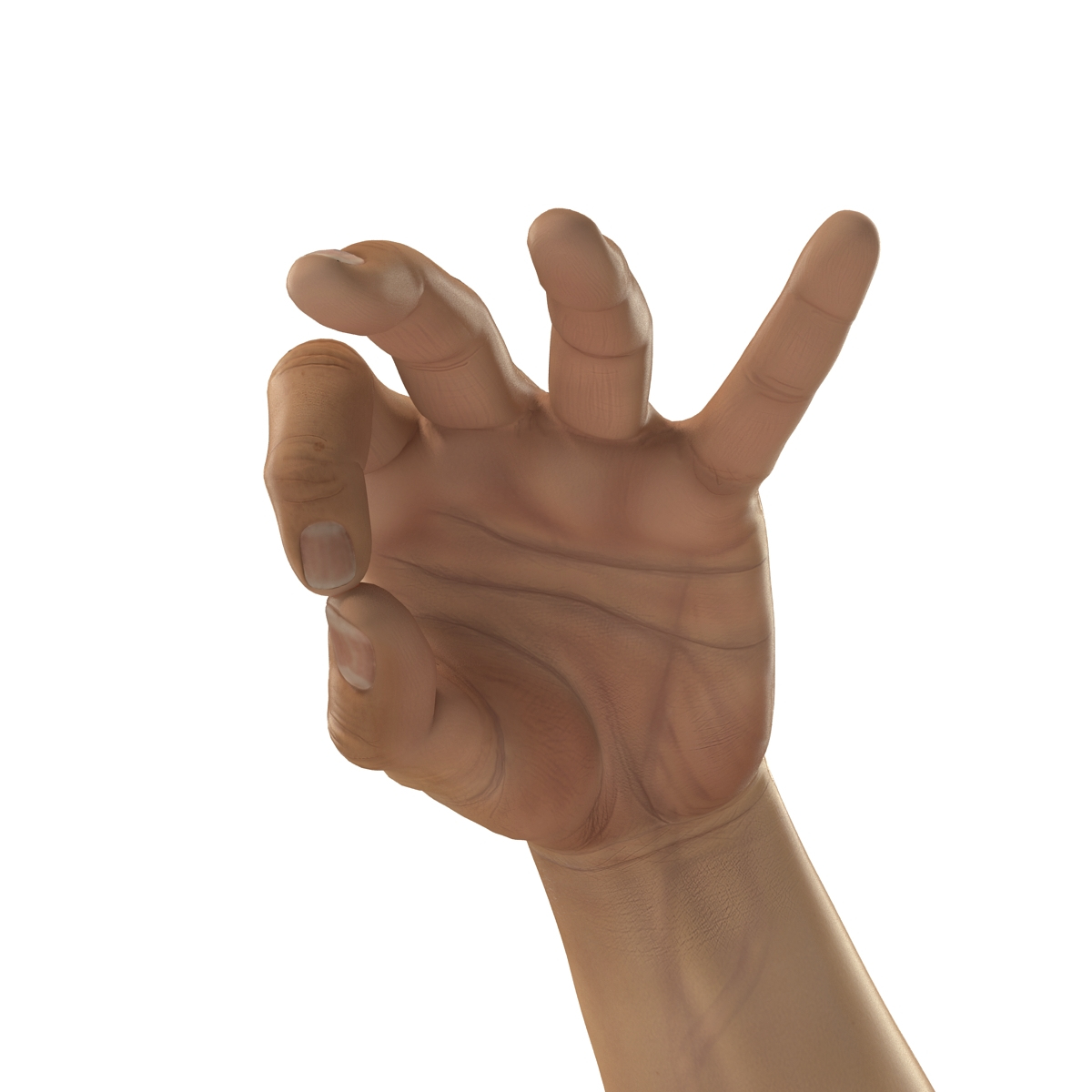 3d man hands 2 pose