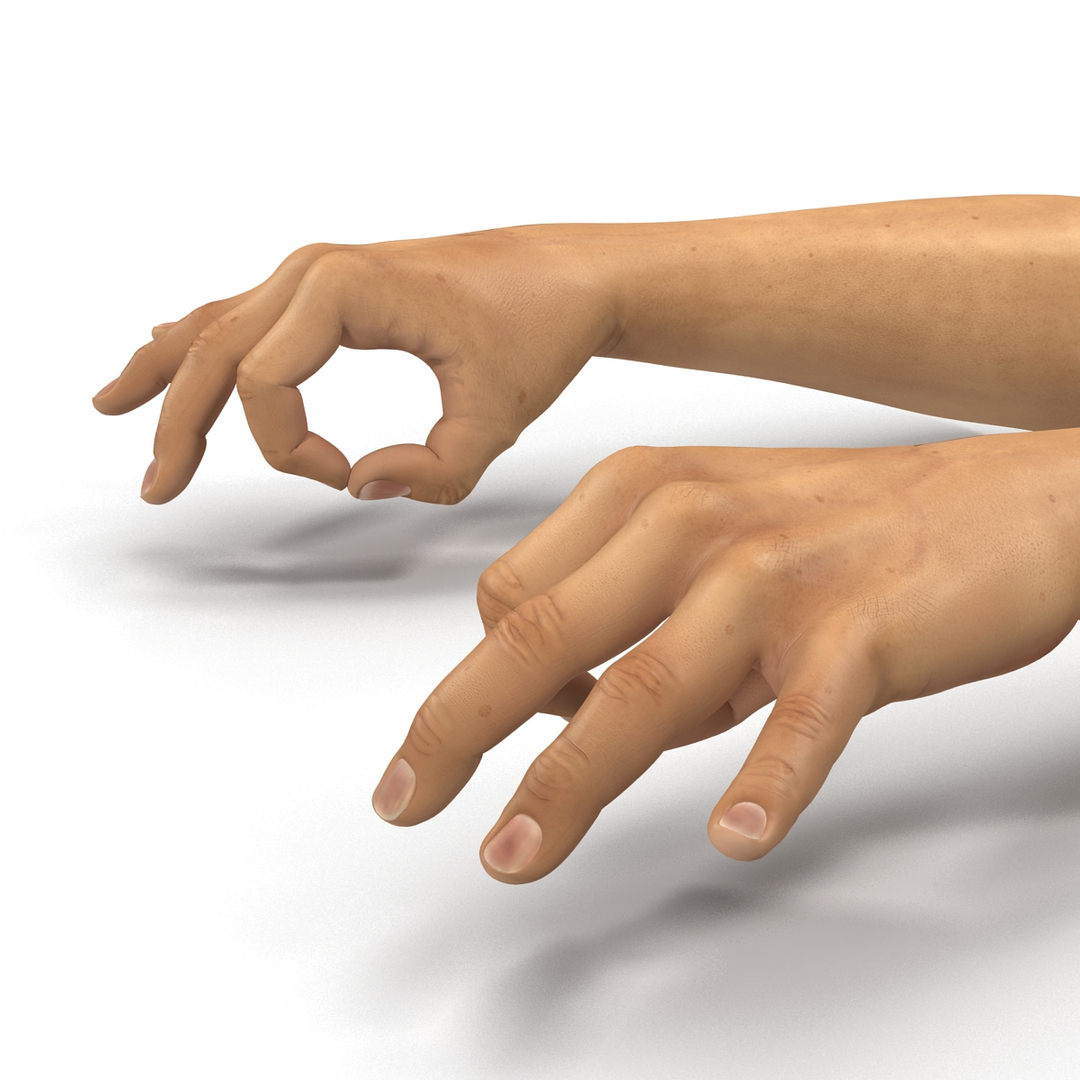 3d man hands 2 pose