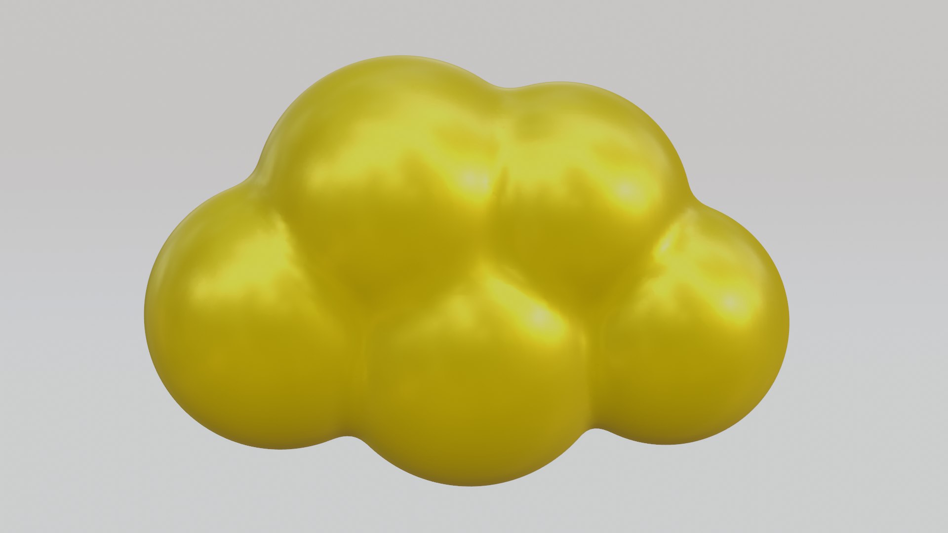 Gold Cloud Model - TurboSquid 2193605