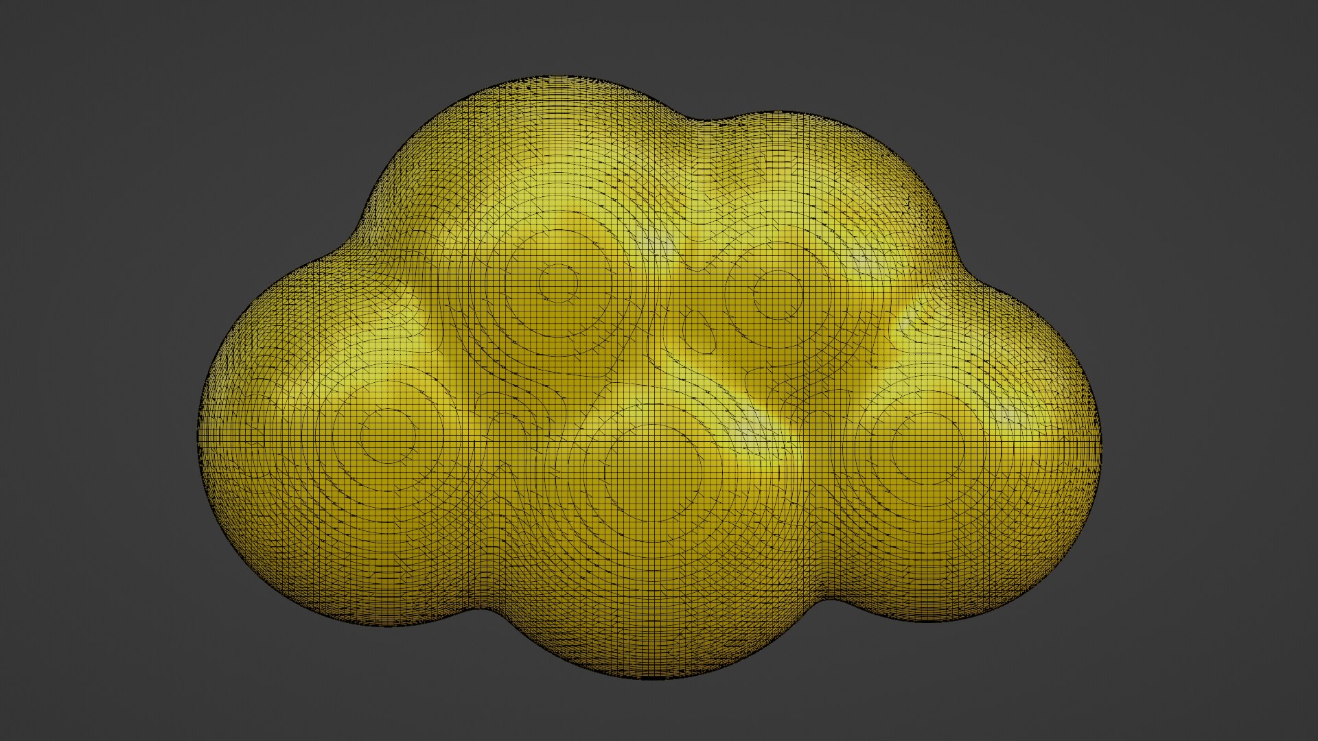 Gold Cloud Model - TurboSquid 2193605
