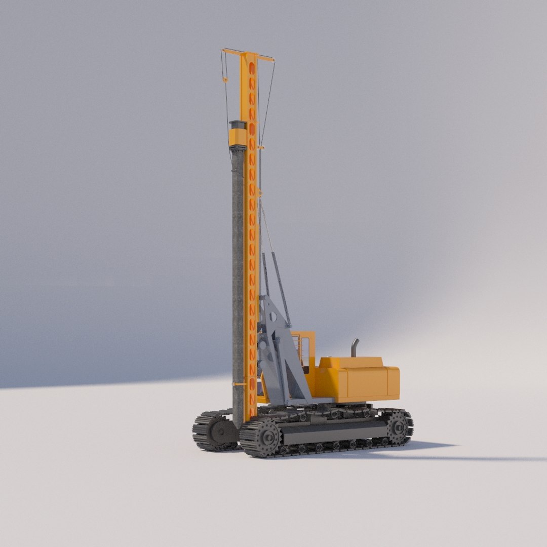 Pile Driver Machine 3D Model - TurboSquid 1301953