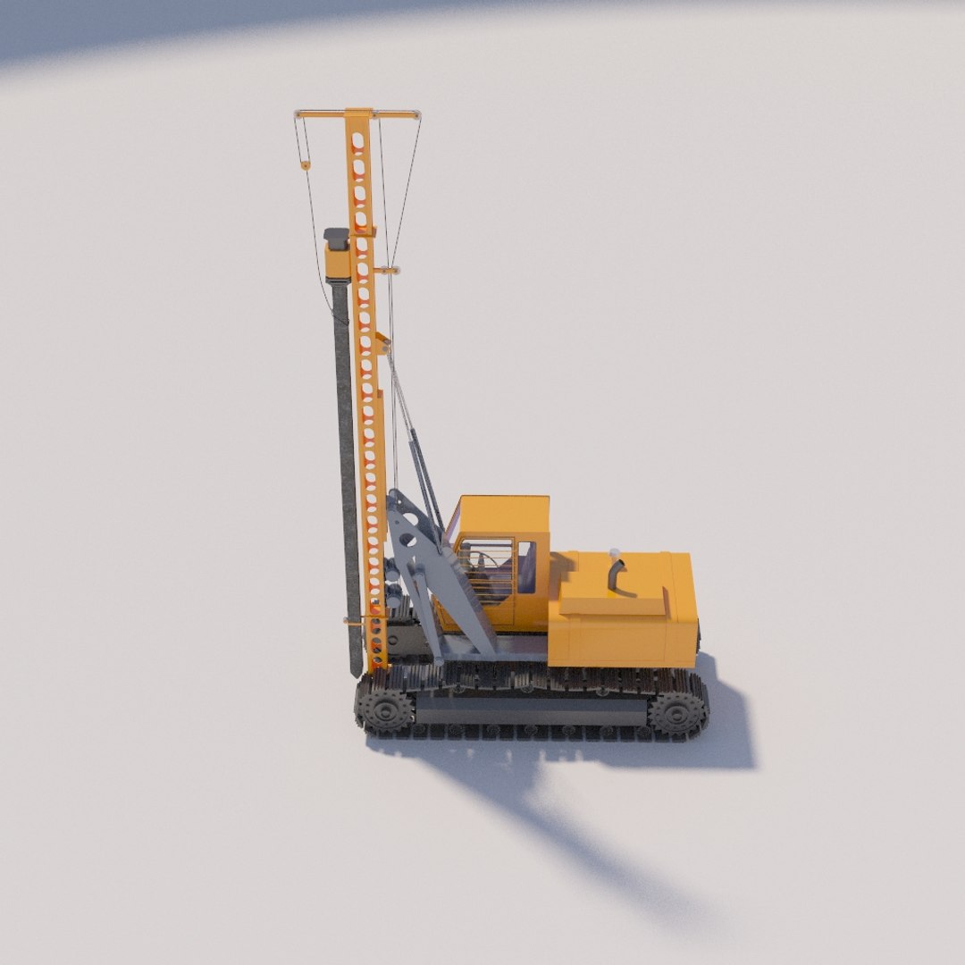 Pile Driver Machine 3D Model - TurboSquid 1301953