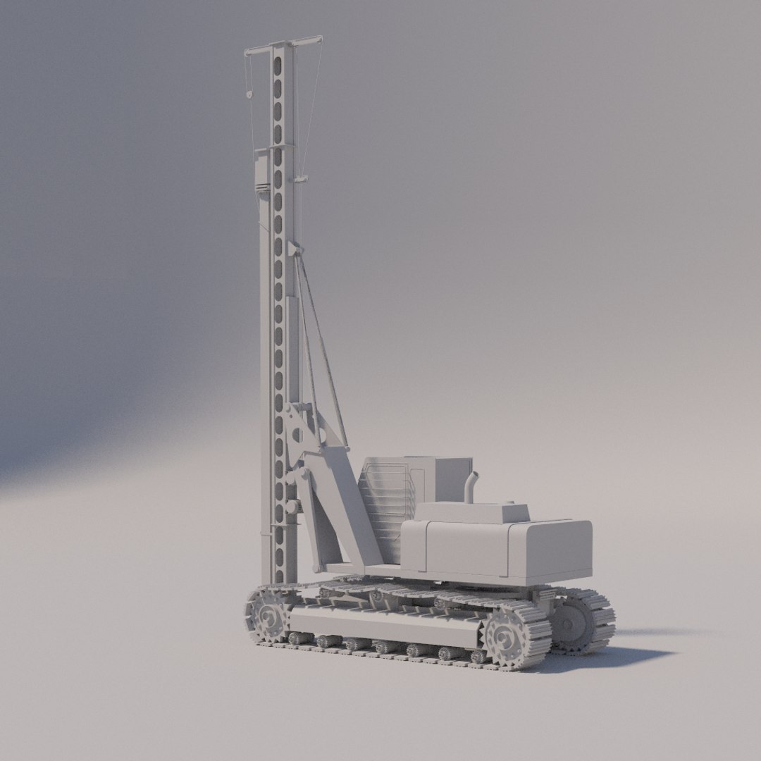 Pile Driver Machine 3D Model - TurboSquid 1301953