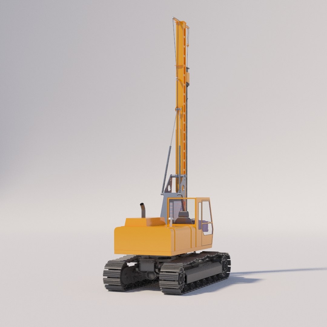 Pile Driver Machine 3D Model - TurboSquid 1301953