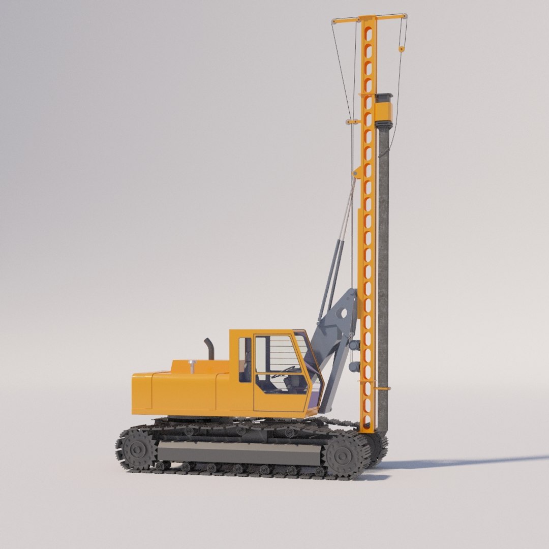 Pile Driver Machine 3D Model - TurboSquid 1301953