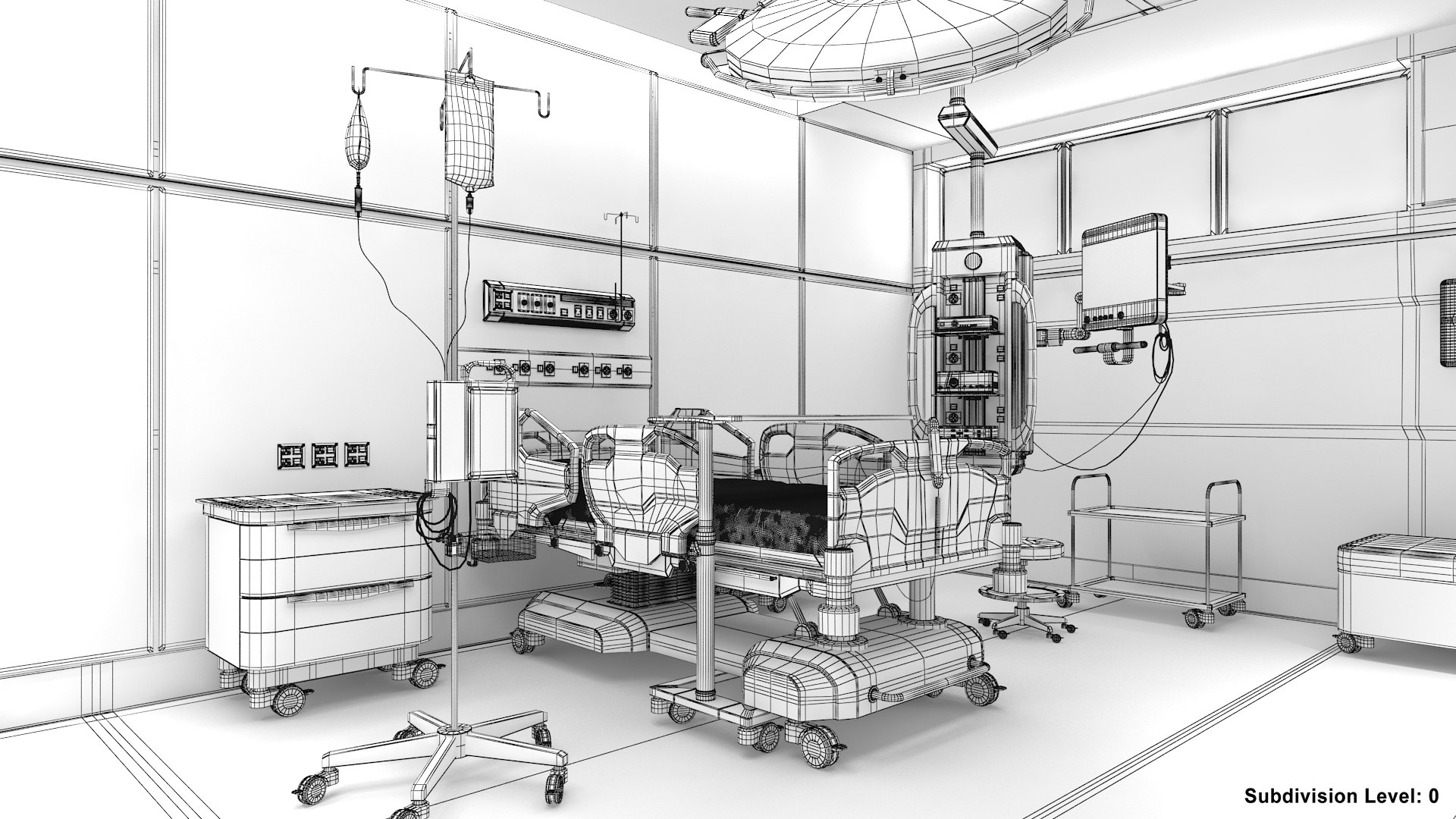 3D Special Care Hospital Room - TurboSquid 2083302