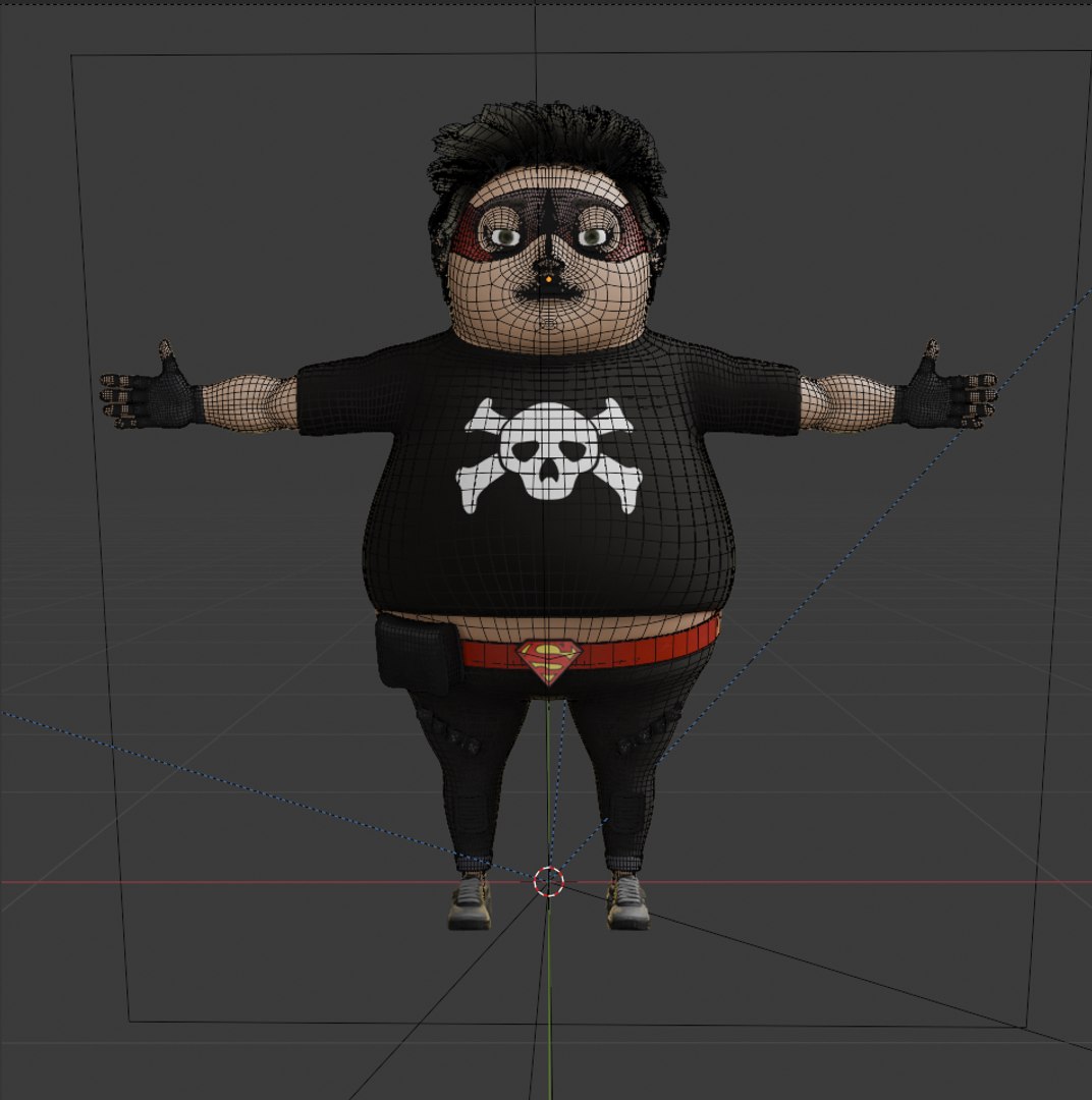 3D Model Superhero Funny Fat Boy Called SUPER - TurboSquid 2325957