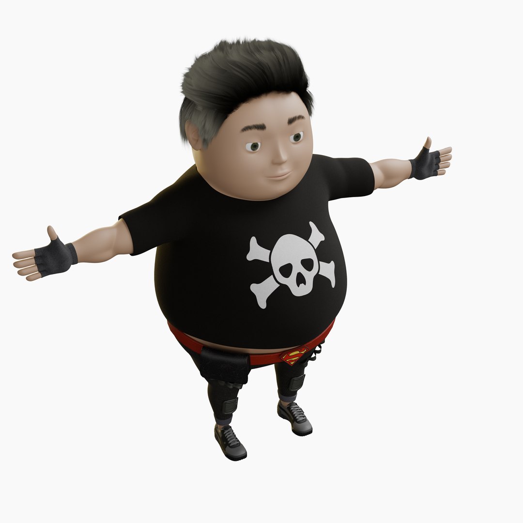 3D Model Superhero Funny Fat Boy Called SUPER - TurboSquid 2325957