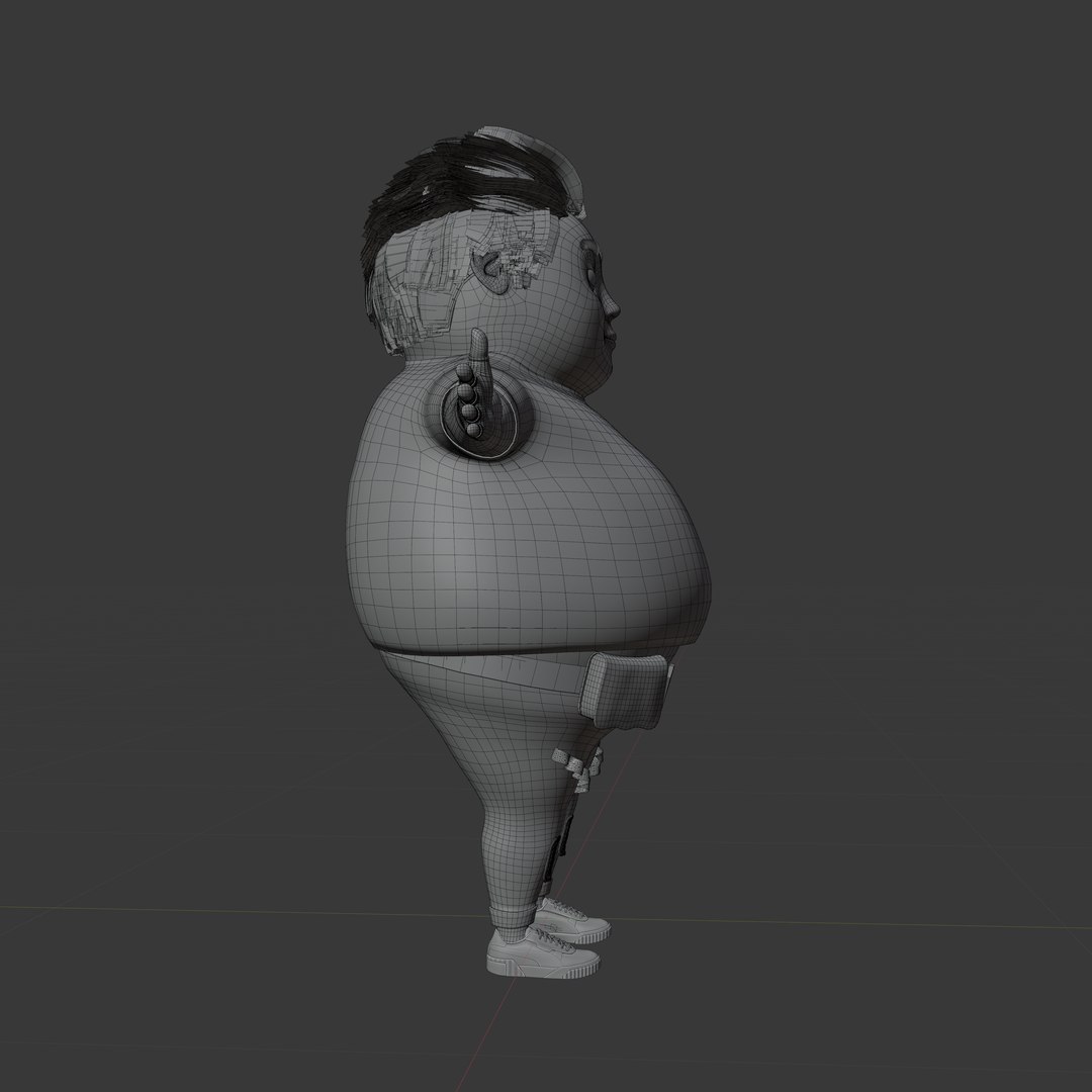 3D Model Superhero Funny Fat Boy Called SUPER - TurboSquid 2325957