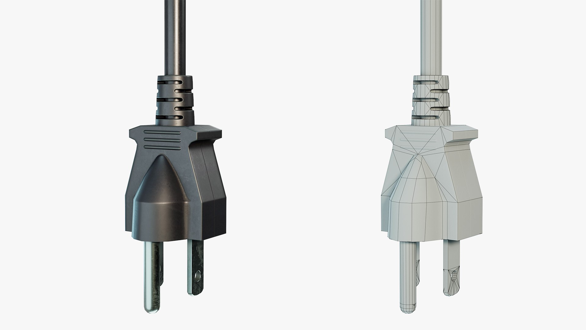 3D Electrical Plug Type B Model - TurboSquid 2276243