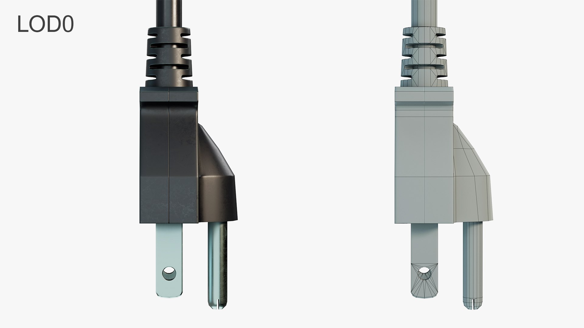 3D Electrical Plug Type B Model - TurboSquid 2276243