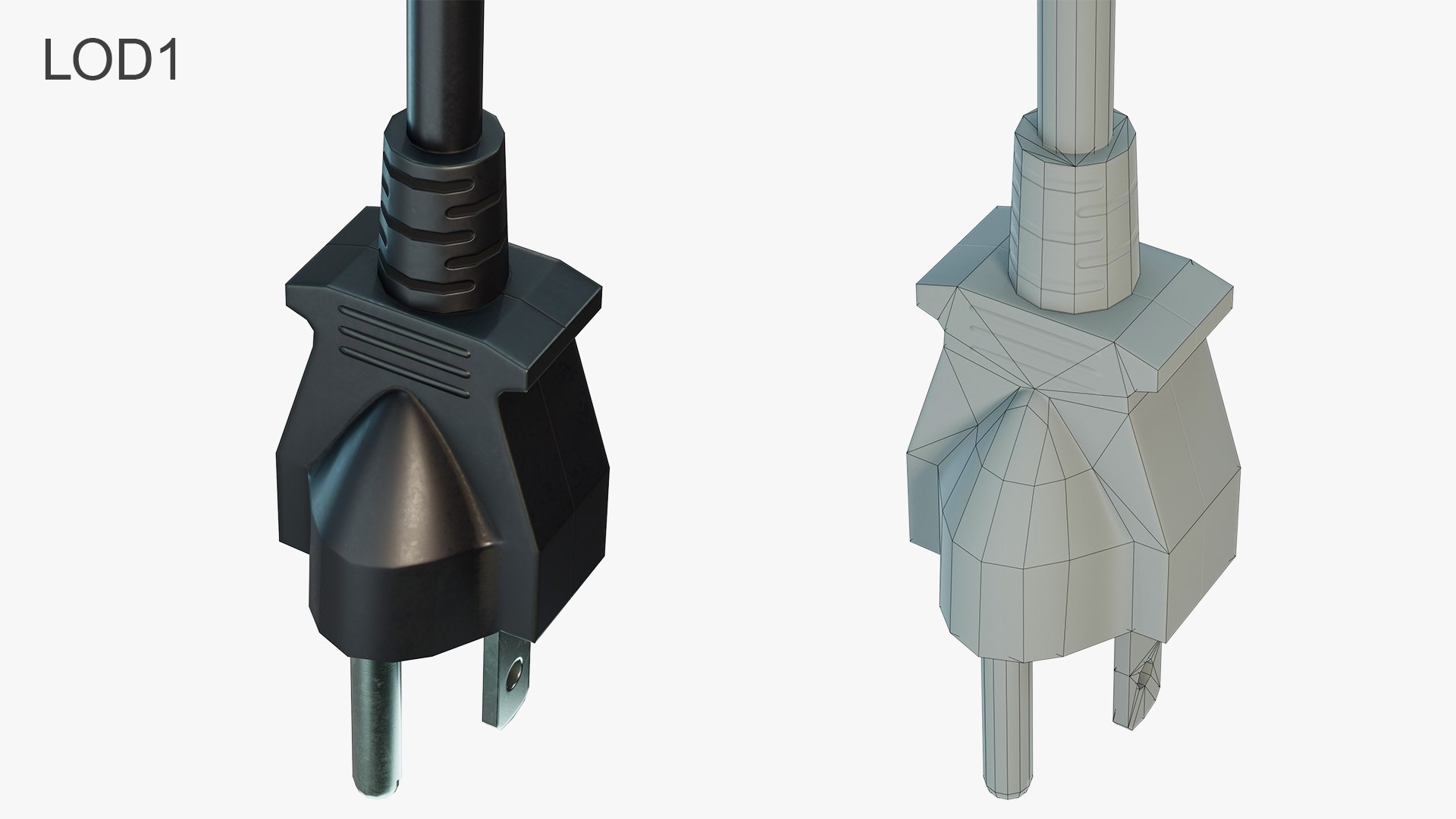 3D Electrical Plug Type B Model - TurboSquid 2276243