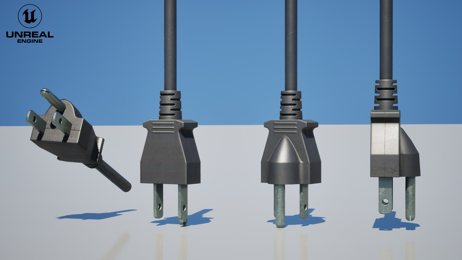 3D Electrical Plug Type B Model - TurboSquid 2276243