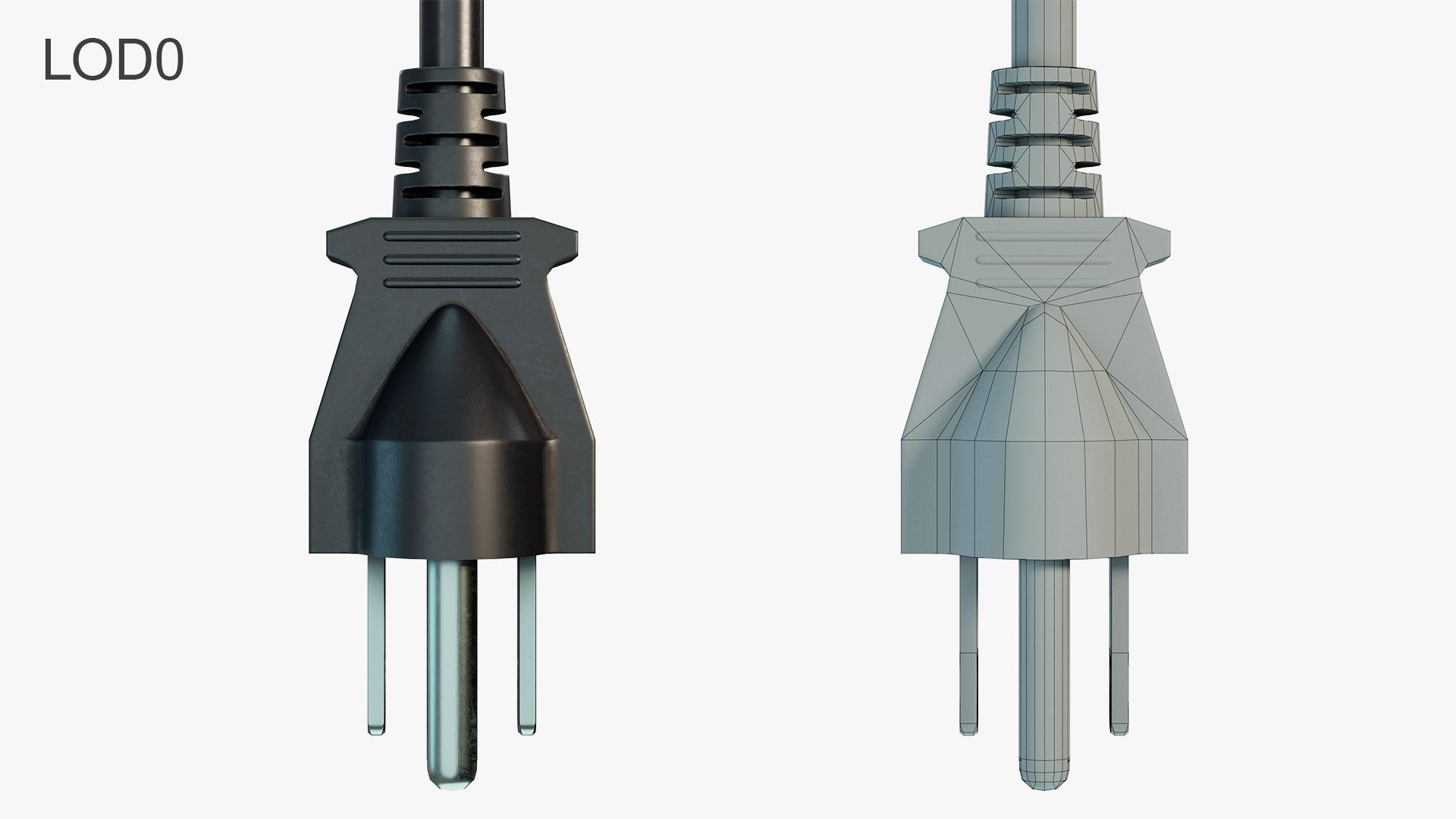 3D Electrical Plug Type B Model - TurboSquid 2276243