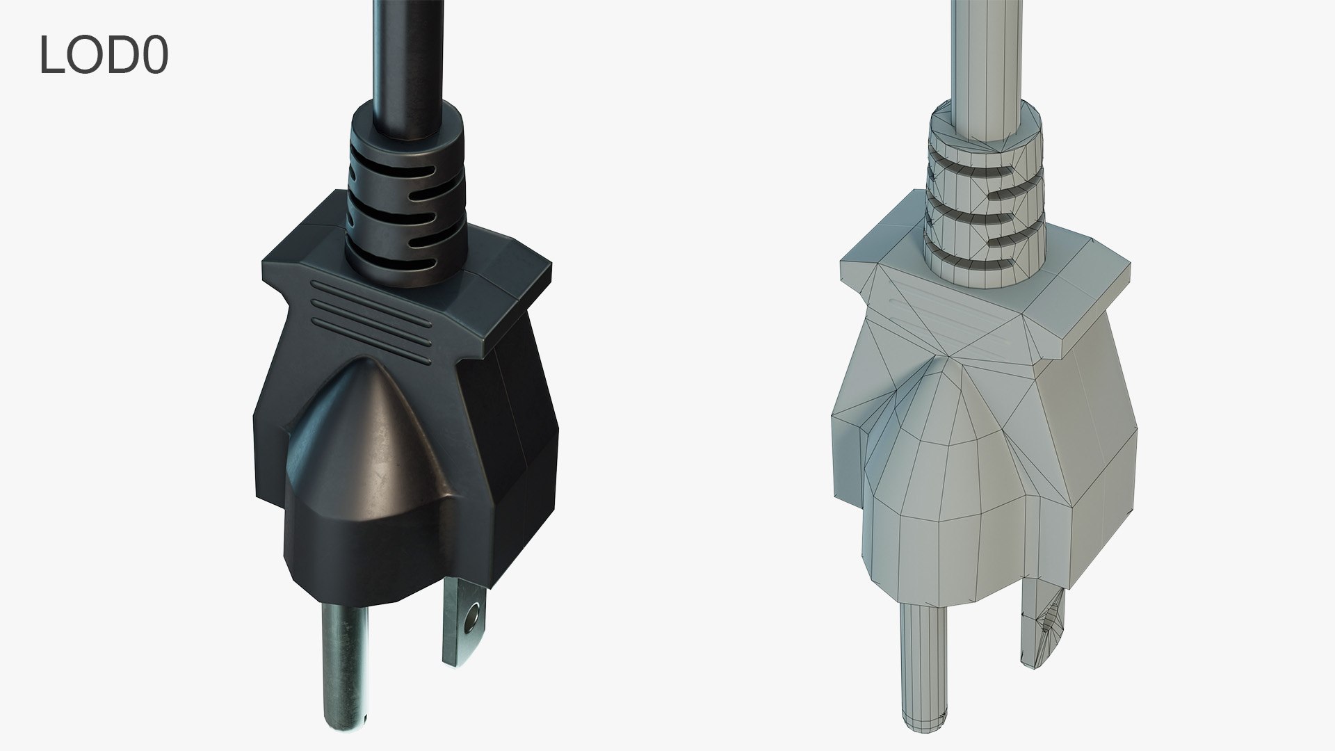 3D Electrical Plug Type B Model - TurboSquid 2276243